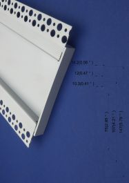 Shadow Gap Plaster in Profile For Led Strip 3 metre recessed