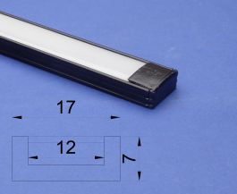 Led Aluminium slim profile Frosted Lid 3 metre